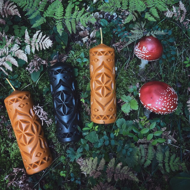 Hexafoil Pillar Candles